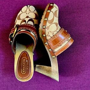 Coach | Shoes | Coach Authentic Vintage 7s Heeled Clogsin Good ...